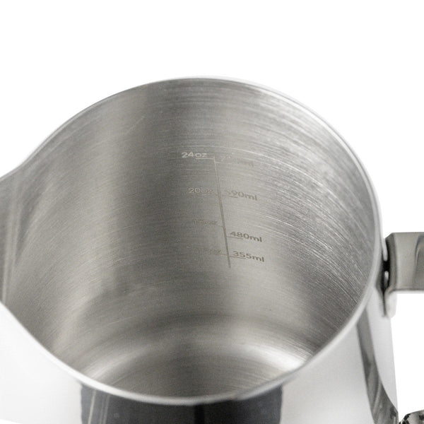 Barista Basics Frothing Pitcher 32oz - Silver – Mojo Coffee USA